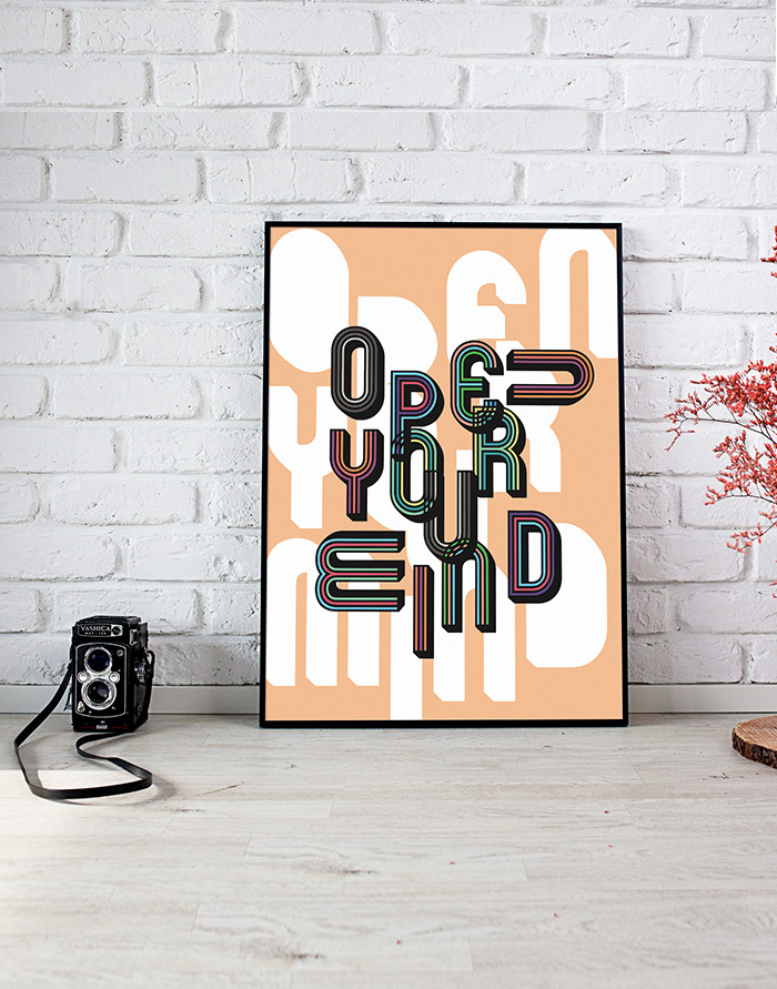 Open Your Mind Tasarımlı Poster | Kagito | Türkiye'nin Öncü Markası