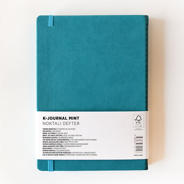 K-Journal Mint Noktalı Defter | Kagito | Türkiye'nin Öncü Markası